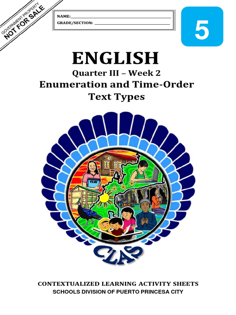 English5 q3 CLAS2 Enumeration and Time Order Text Types v4 1 Eva Joyce ...