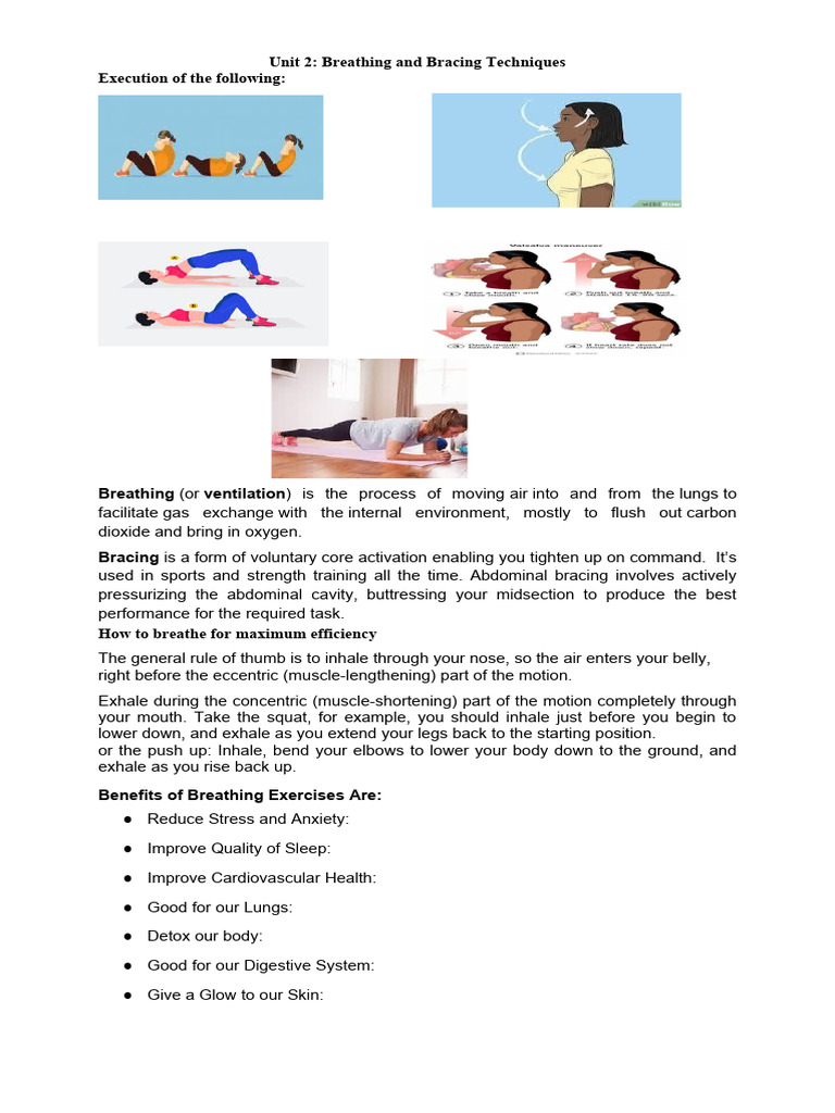 Breathing and Bracing Techniques Guide | PDF | Breathing | Exhalation