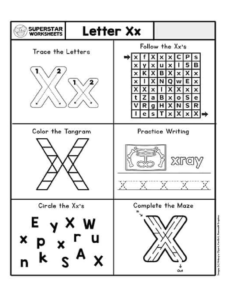 Letter X Worksheets | PDF