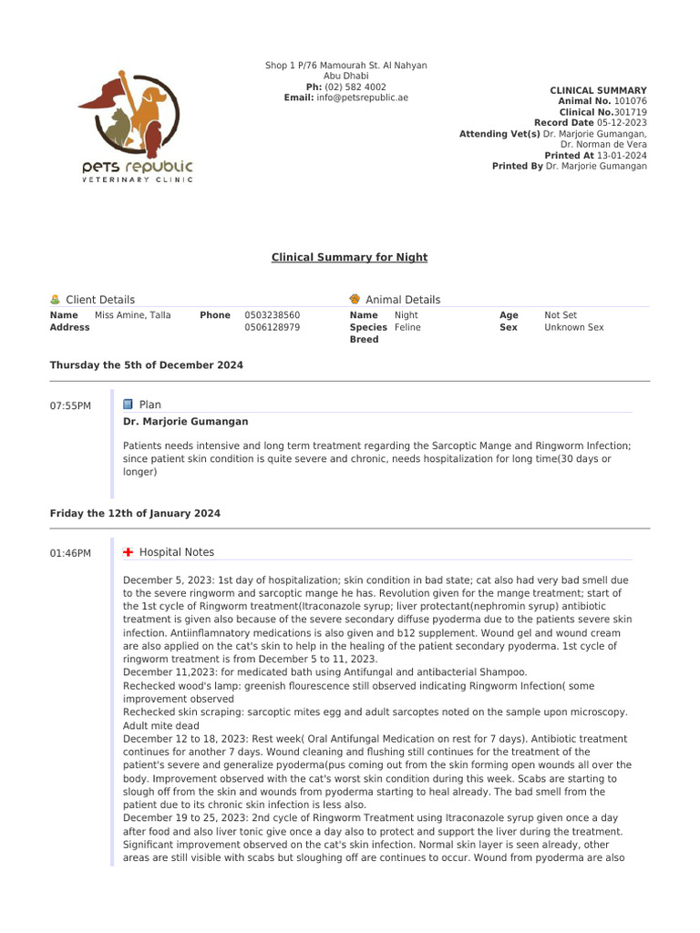 Clinical Summary | PDF | Wound | Causes Of Death