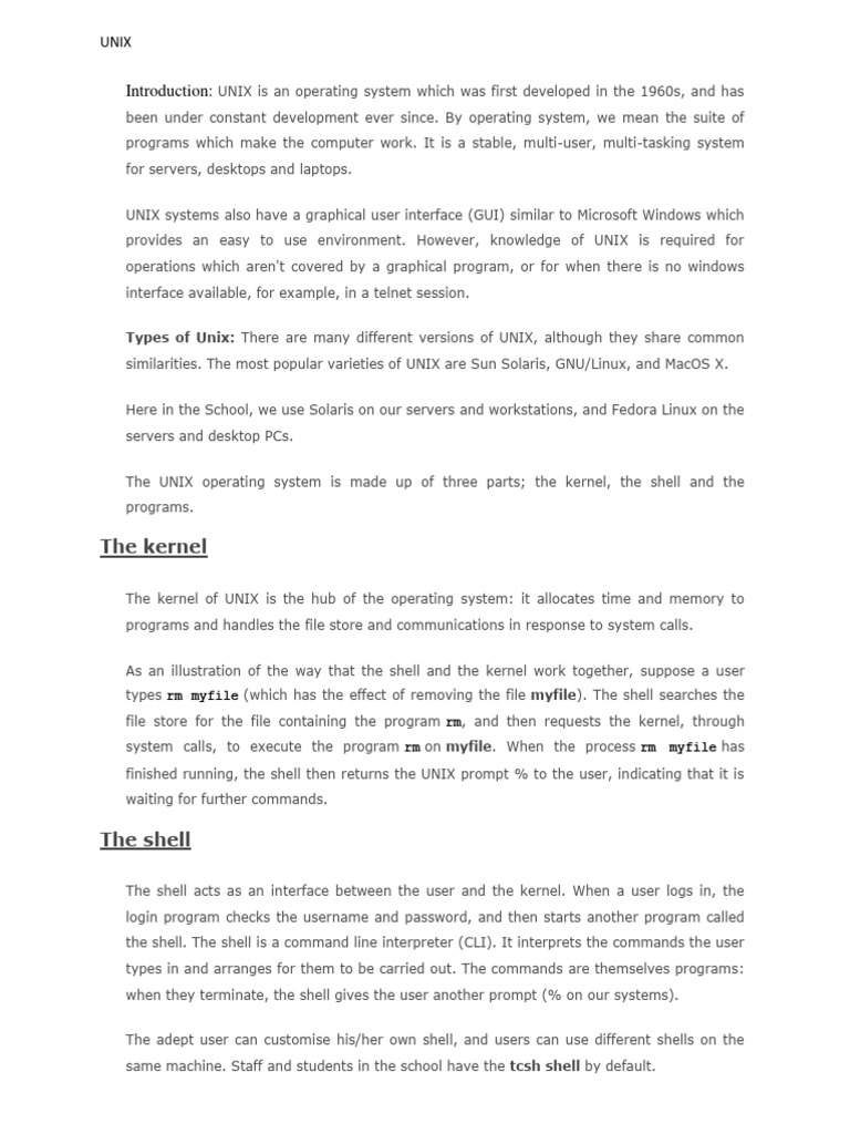 Linux Pdf Operating System Shell Computing 9054