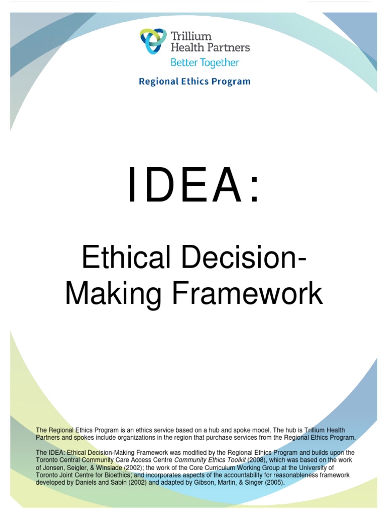IDEA Framework THP | PDF | Autonomy | Informed Consent