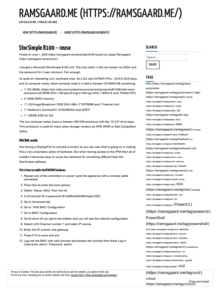 StorSimple 8100 - Reuse - Ramsgaard - Me | PDF | Booting | Computing