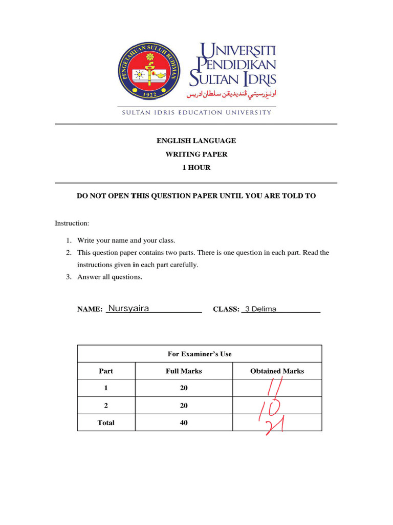 Exam Test Sample | PDF