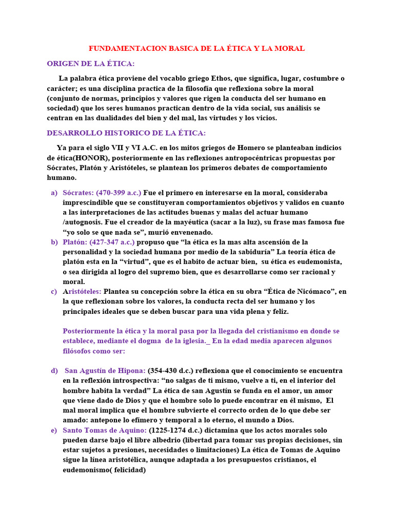 Fundamentacion Basica de La Ética y La Moral | PDF | Moralidad | Utilitarismo