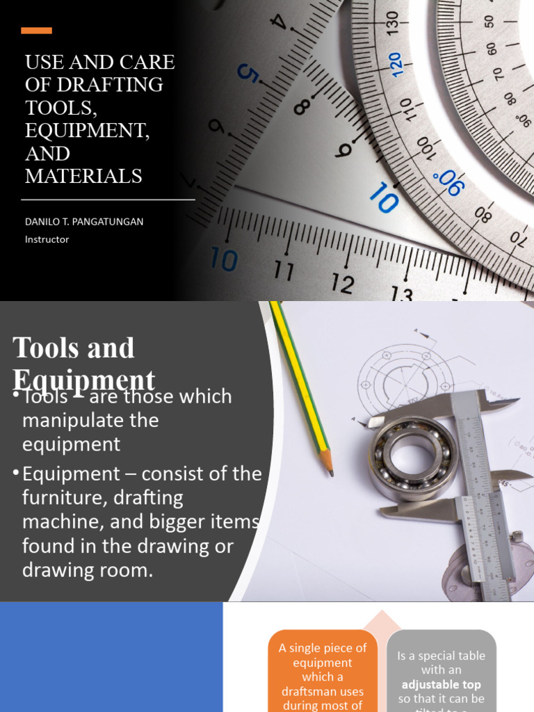 Drafting Tools: Use and Care Guide | PDF | Triangle | Drawing