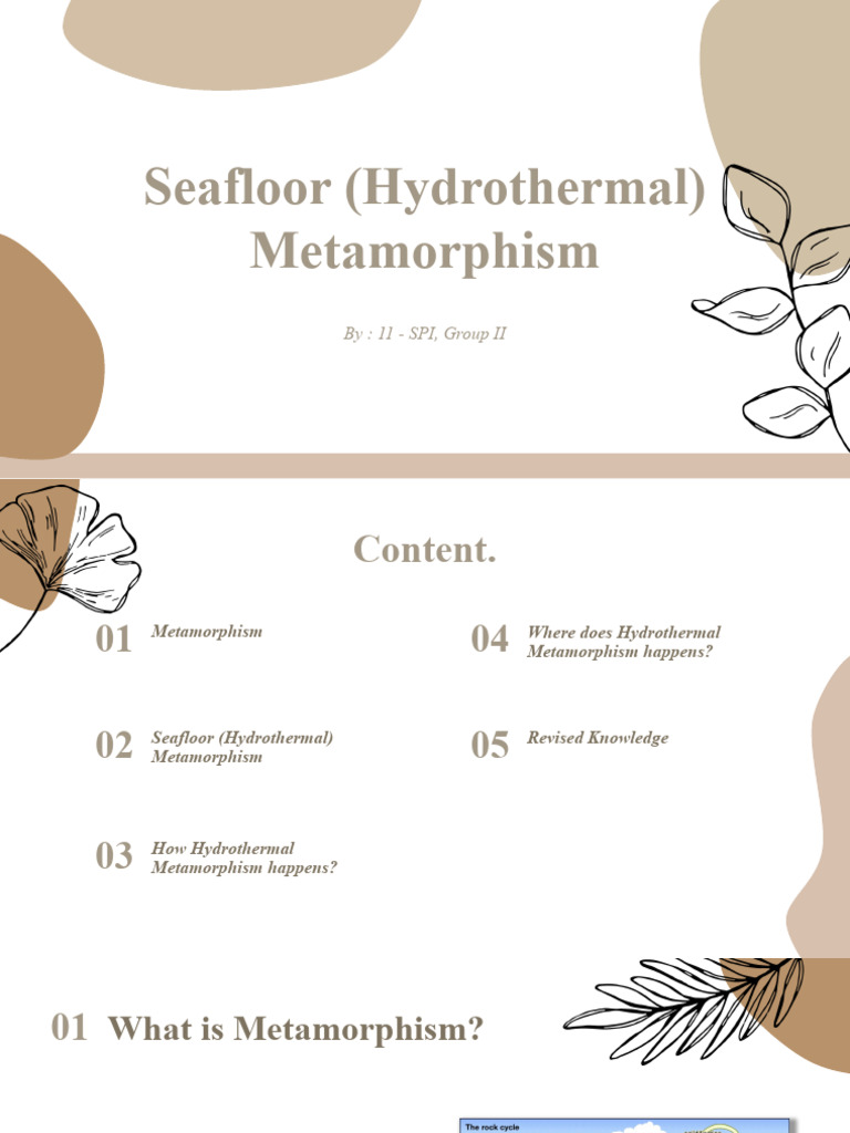 Seafloor Hydrothermal Metamorphism Explained | PDF | Rock (Geology ...