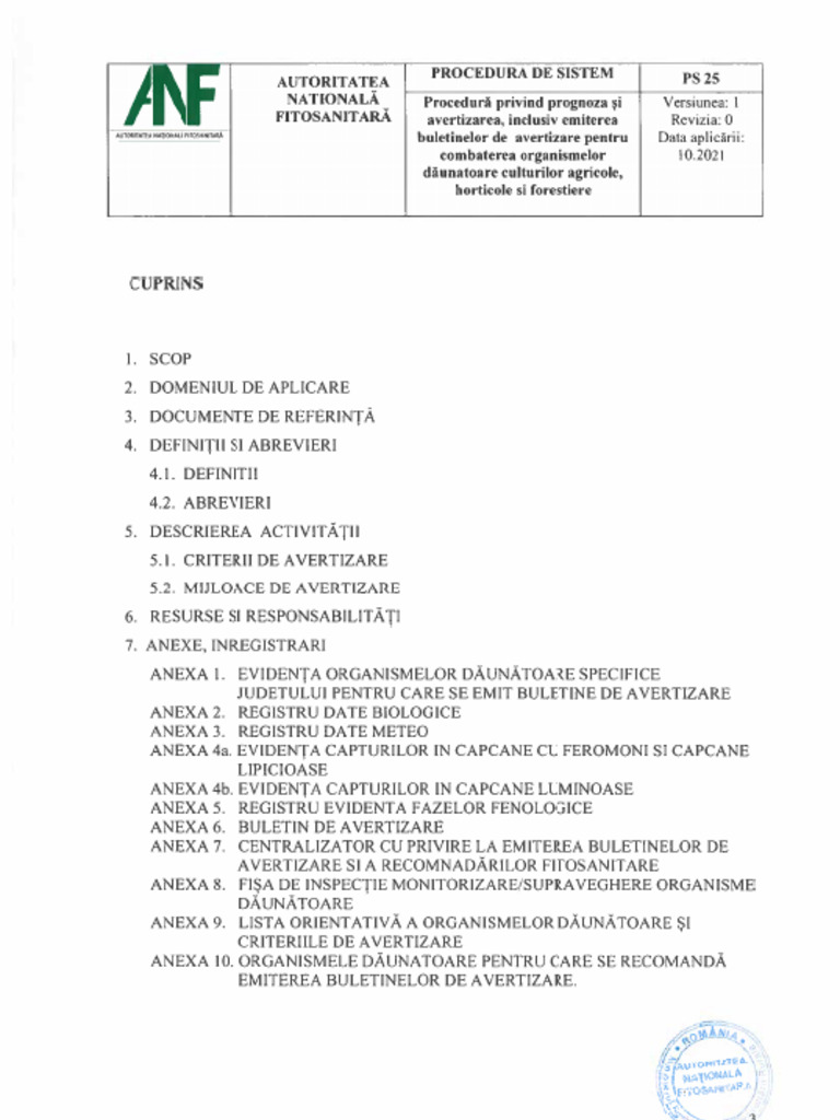 Procedura Prognoza 2021 | PDF