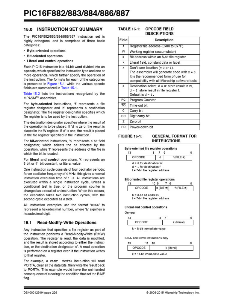 Arq Not Asm-Pic16f887 Eng | PDF | Assembly Language | Computer Programming