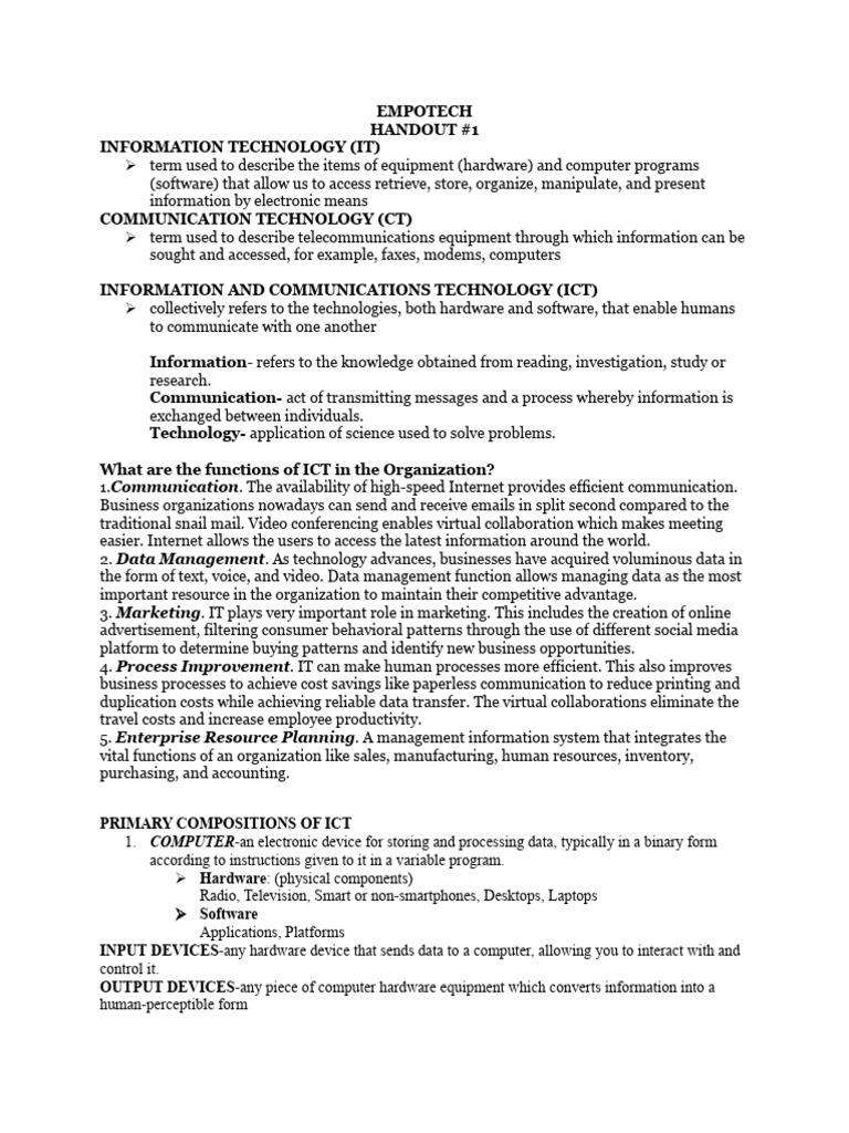 Handout Lesson 1 | PDF | Internet | World Wide Web