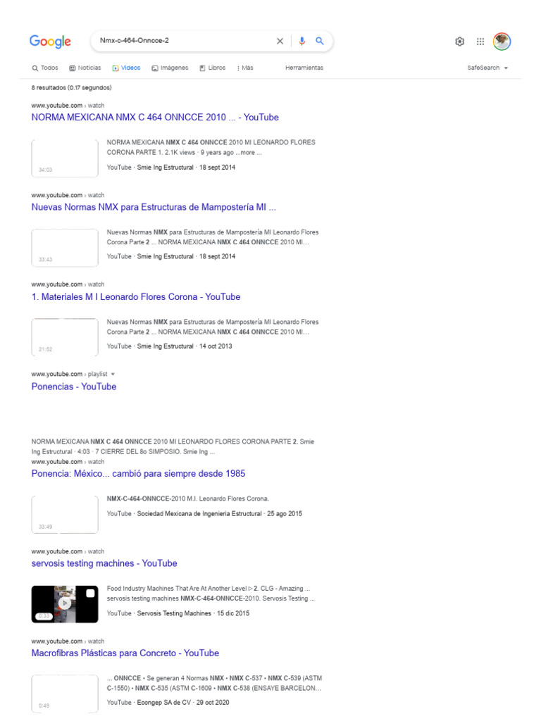 Nmx-c-464-Onncce-2 - Buscar Con Google | PDF | Youtube