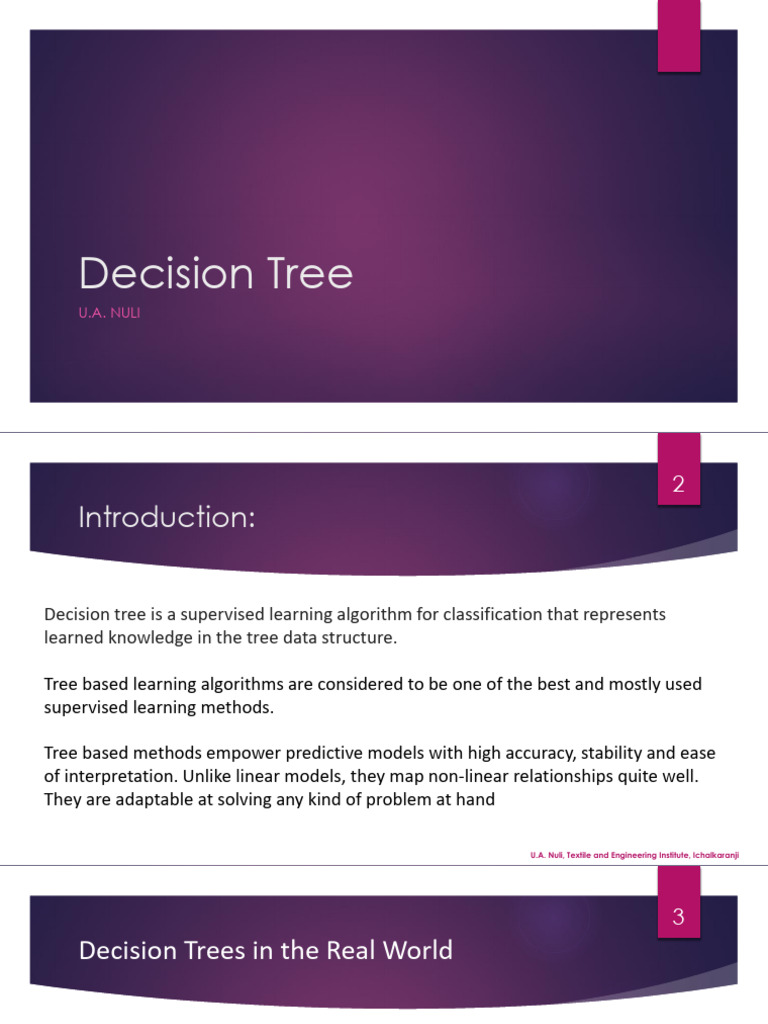 Unit 4a Decision Tree | PDF | Algorithms | Applied Mathematics