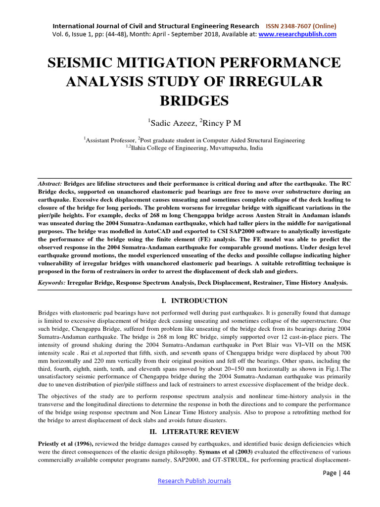 Seismic Mitigation Performance-5649 | PDF | Earthquakes | Bridge