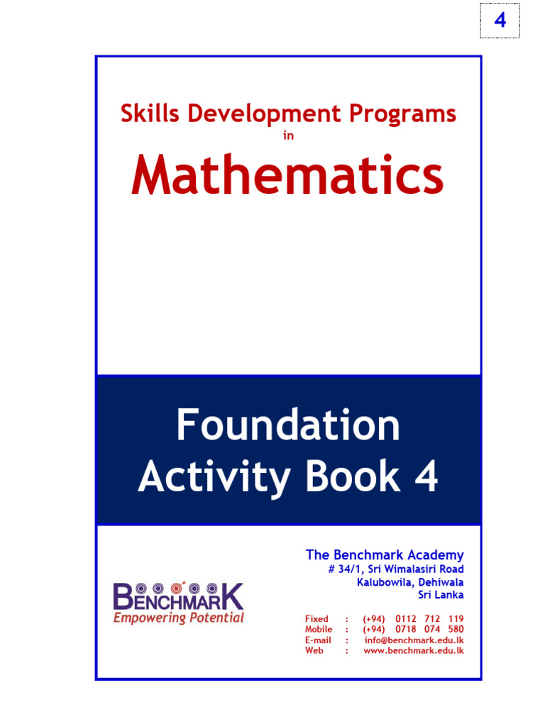 Foundation - Activity Book 4 - Decimals | PDF | Multiplication | Arithmetic