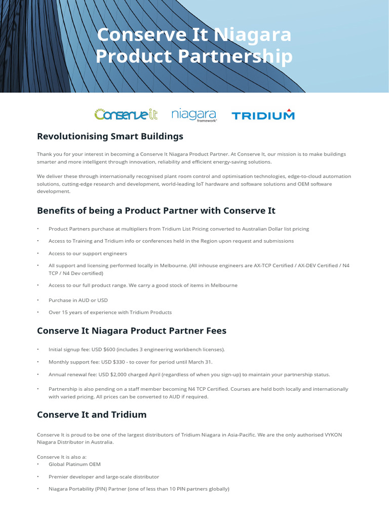 Become A Niagara Product Partner | PDF | Internet Of Things | Building ...