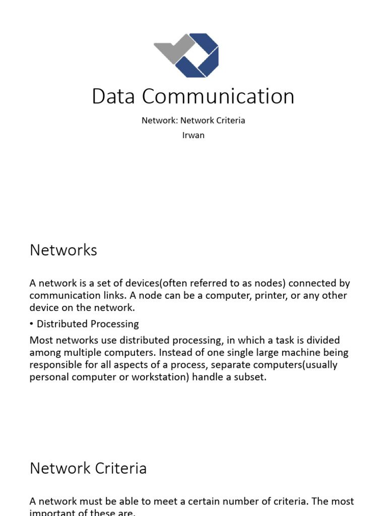 03 Network Criteria | PDF | Computer Network | Transmission Medium