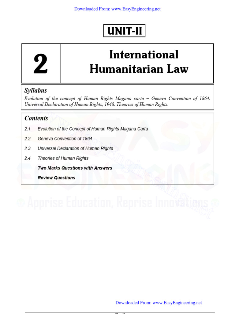 Ge8074 Unit 2 - Human Rights | PDF | Social Science | History