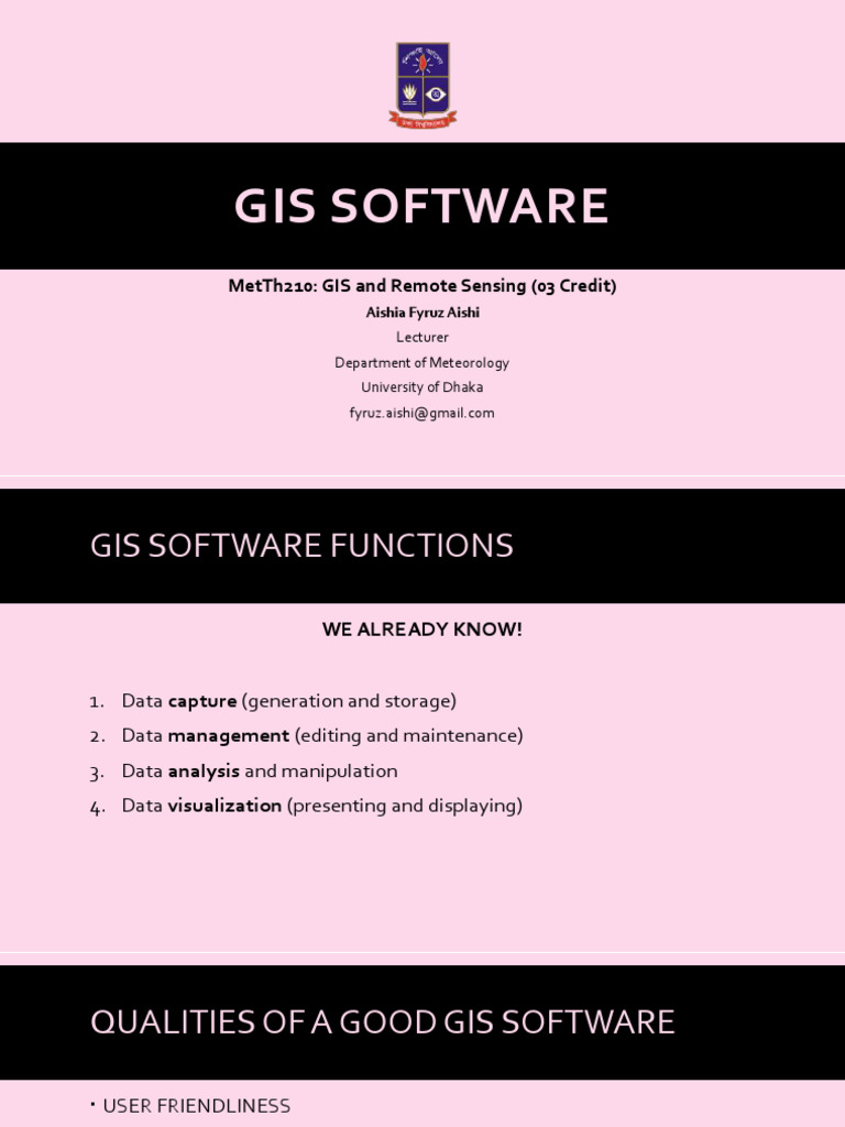 Lec 3 Gis Software | PDF | Geographic Information System | Computing