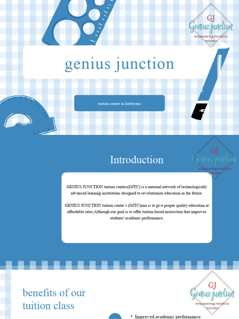 Genius Junction Tuition Center Kottayam | PDF