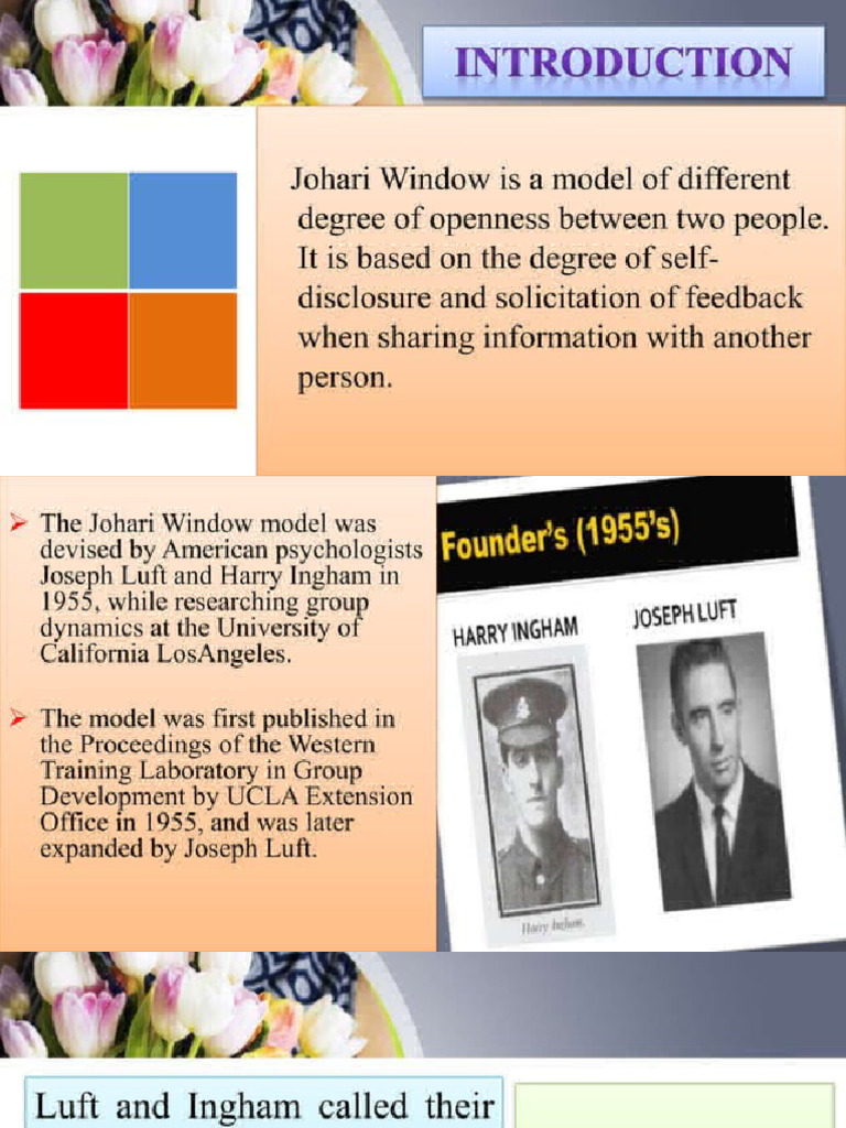 Johari Window Model | PDF