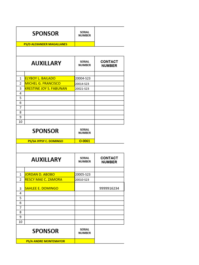 Regular-Member-Auxiliary-Monitoring-sheet | PDF