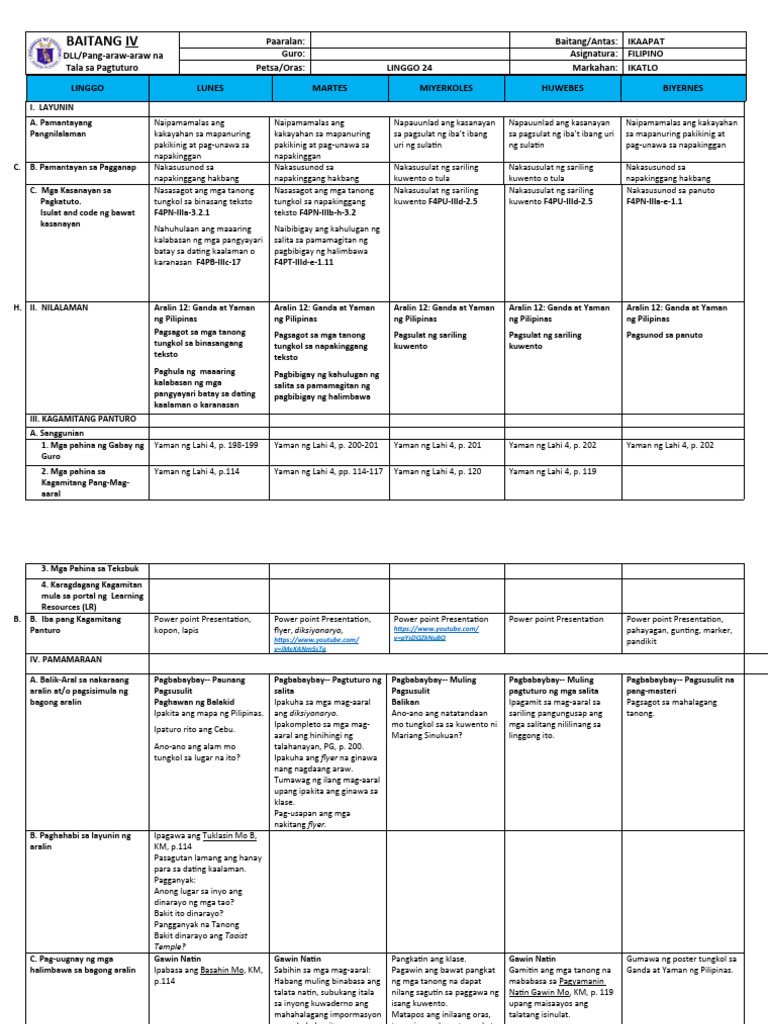 Yunit Iii Aralin 12 Linggo 24 | PDF