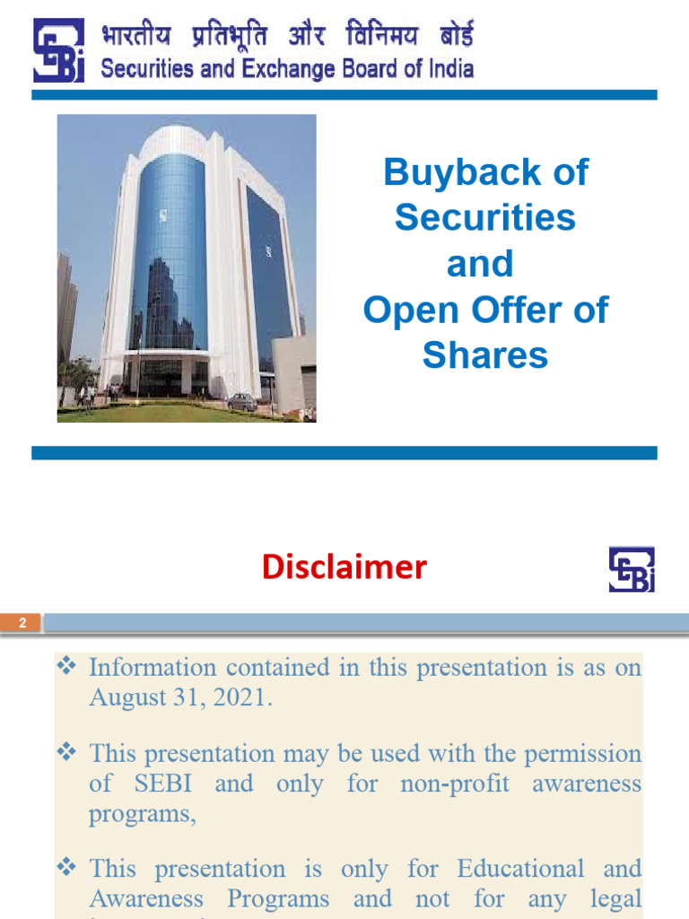 PPT-12 Investor Awareness-Buyback of Securities and Open Offer of ...
