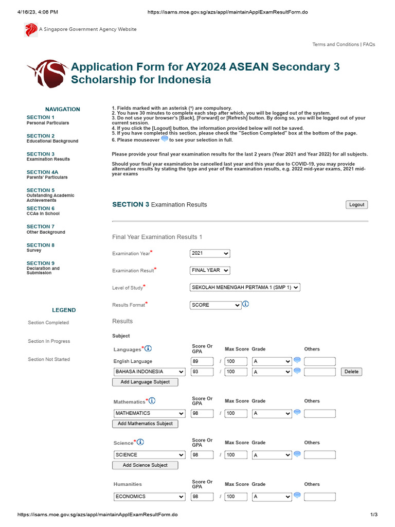 ASEAN Scholarship | PDF