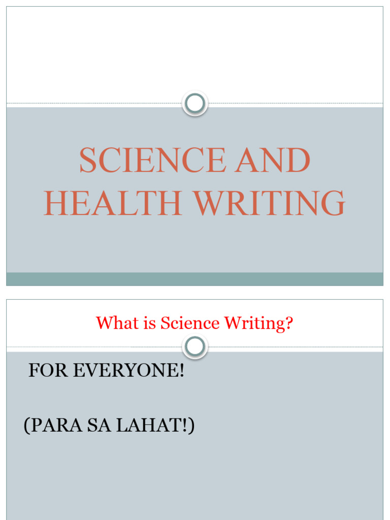 Science and Health Writing | PDF