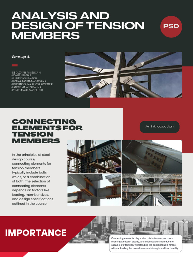 Analysis and Design of Tension Members | PDF | Strength Of Materials ...