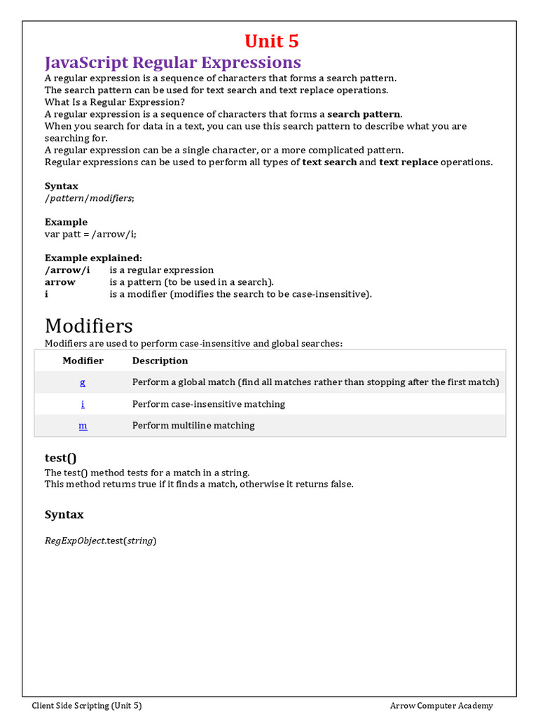 Unit 5 | PDF | Regular Expression | String (Computer Science)