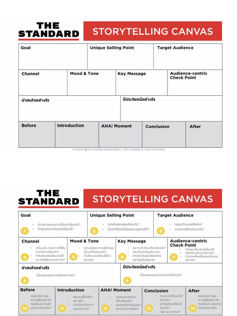 The STANDARD Storytelling Canvas | PDF The STANDARD Storytelling Canvas | PDF