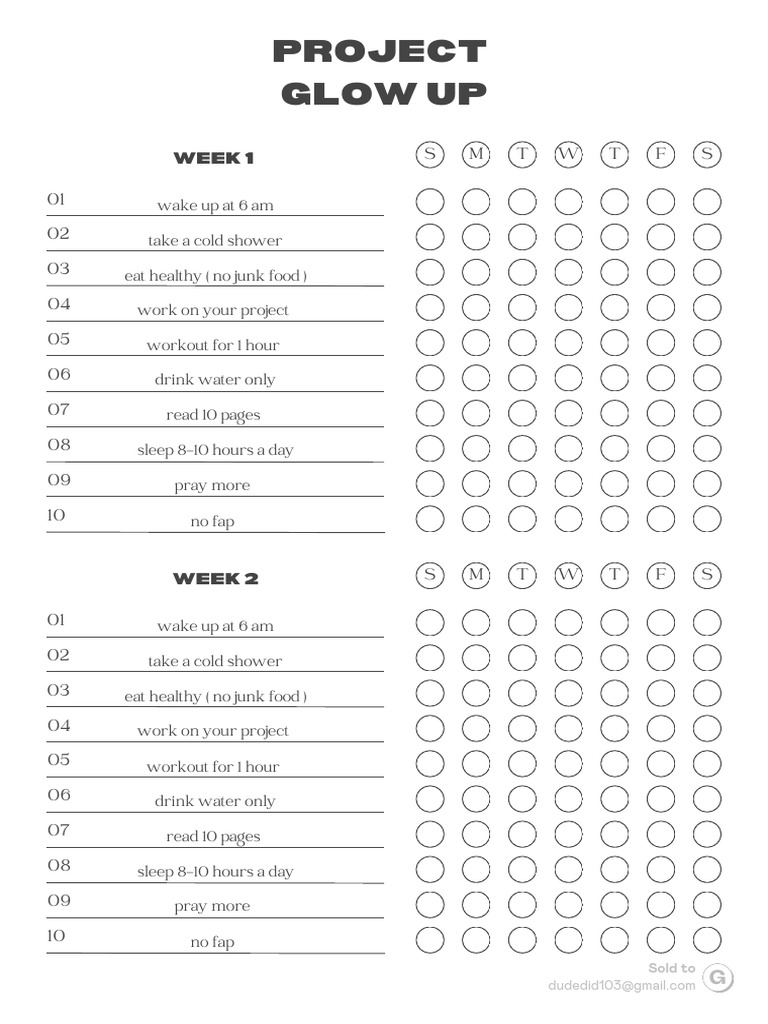 White Simple Habit Tracker | PDF | Self-Improvement | Wellness