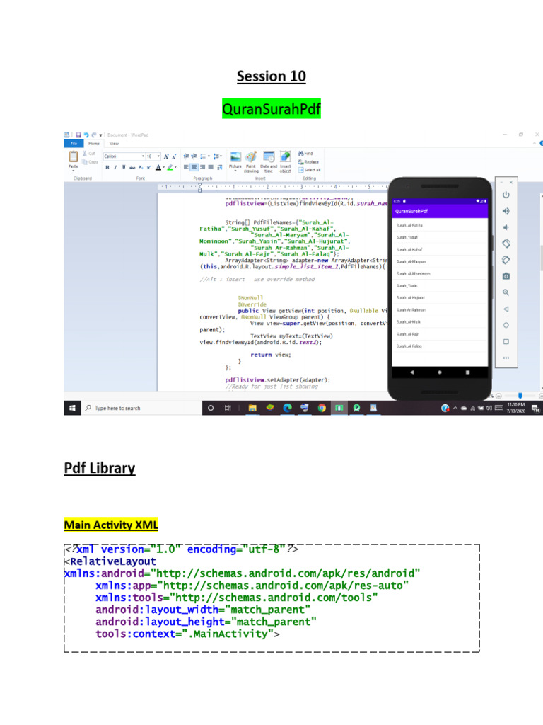 Lecture 10 | PDF | Android (Operating System) | Software Development