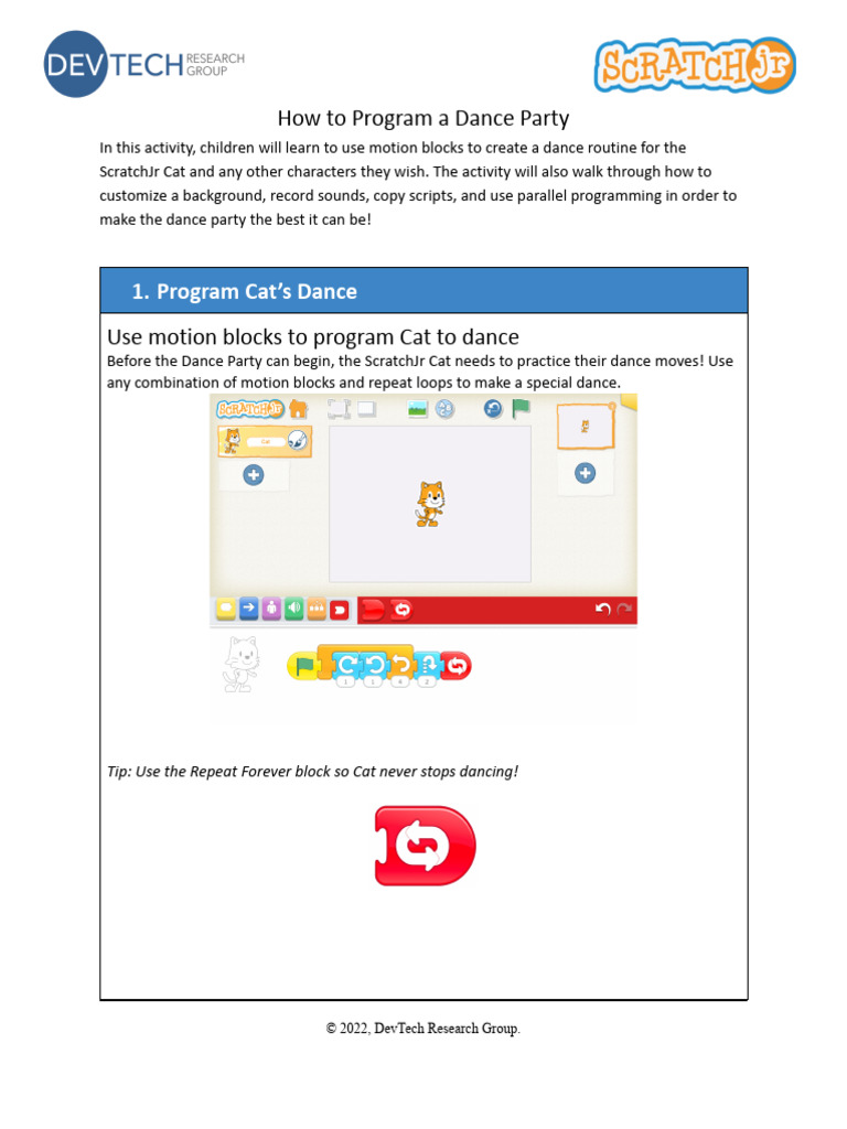 ScratchJr Dance Party Guide | PDF