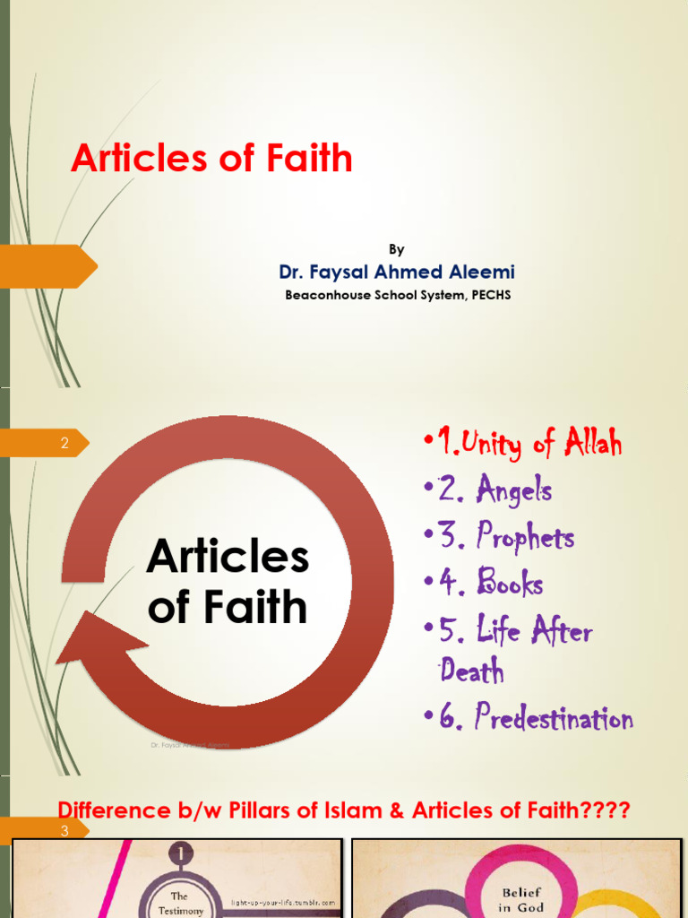 Articles of Faith 1 - 4 | PDF | Prophets And Messengers In Islam ...