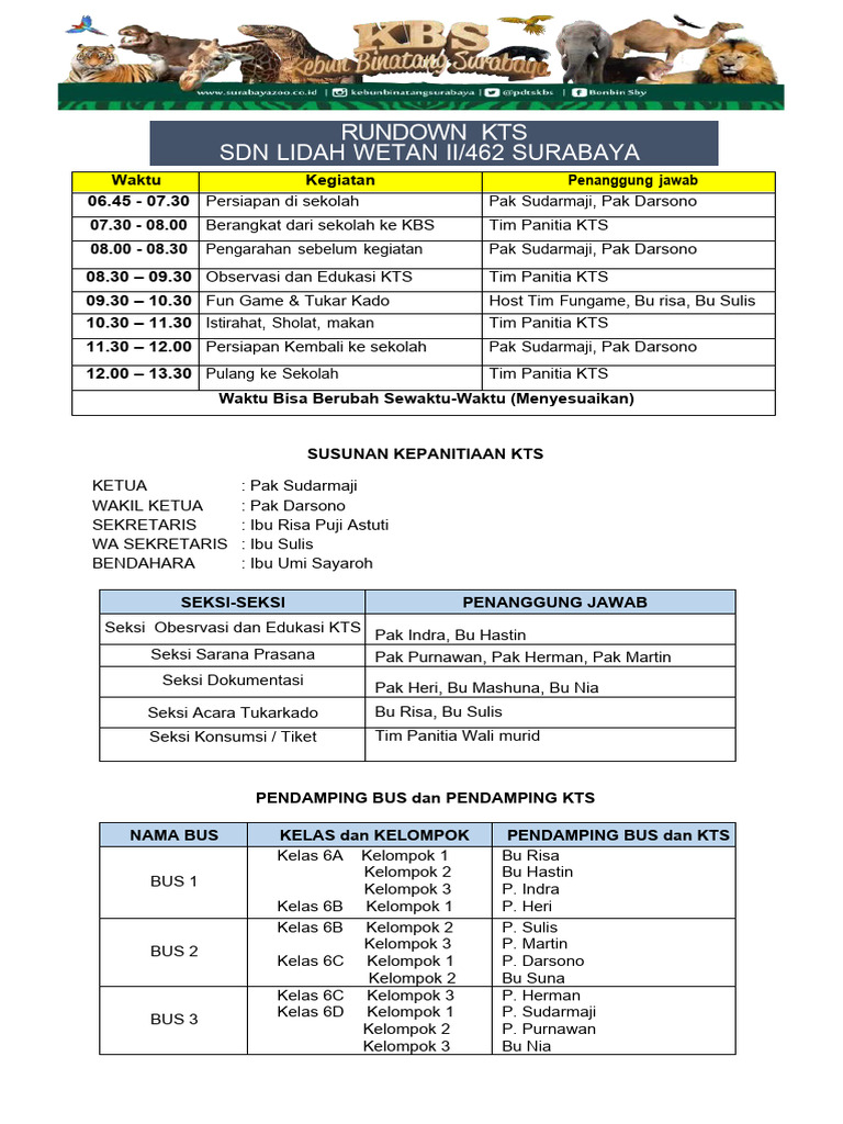 RUNDOWN KTS Ke KBS 2023 | PDF