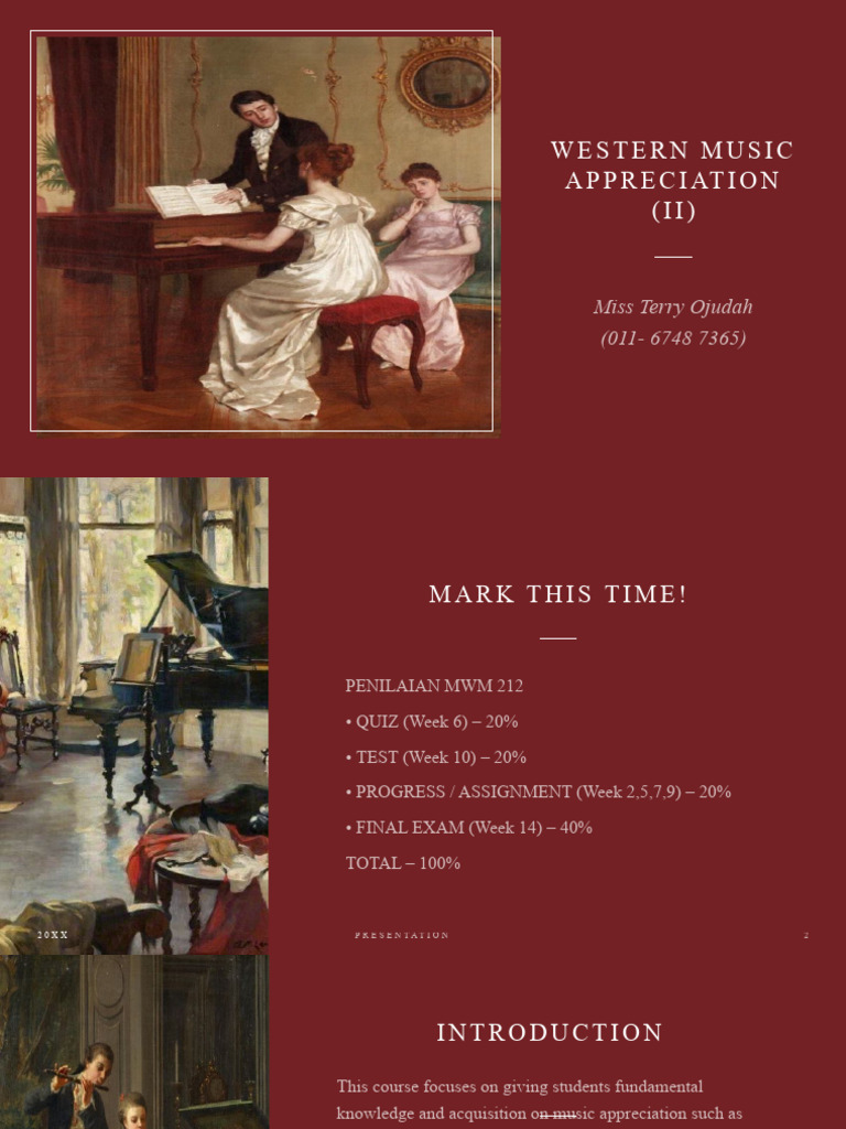 Western Music Appreciation (II) - Week 1 | PDF | Opus Number | Music