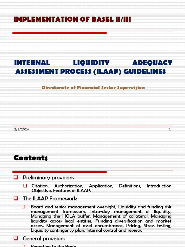 ILAAP GUIDELINES1 | PDF | Stress Test (Financial) | Liquidity Risk