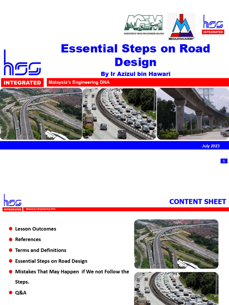 Essential Steps On Road Design | PDF