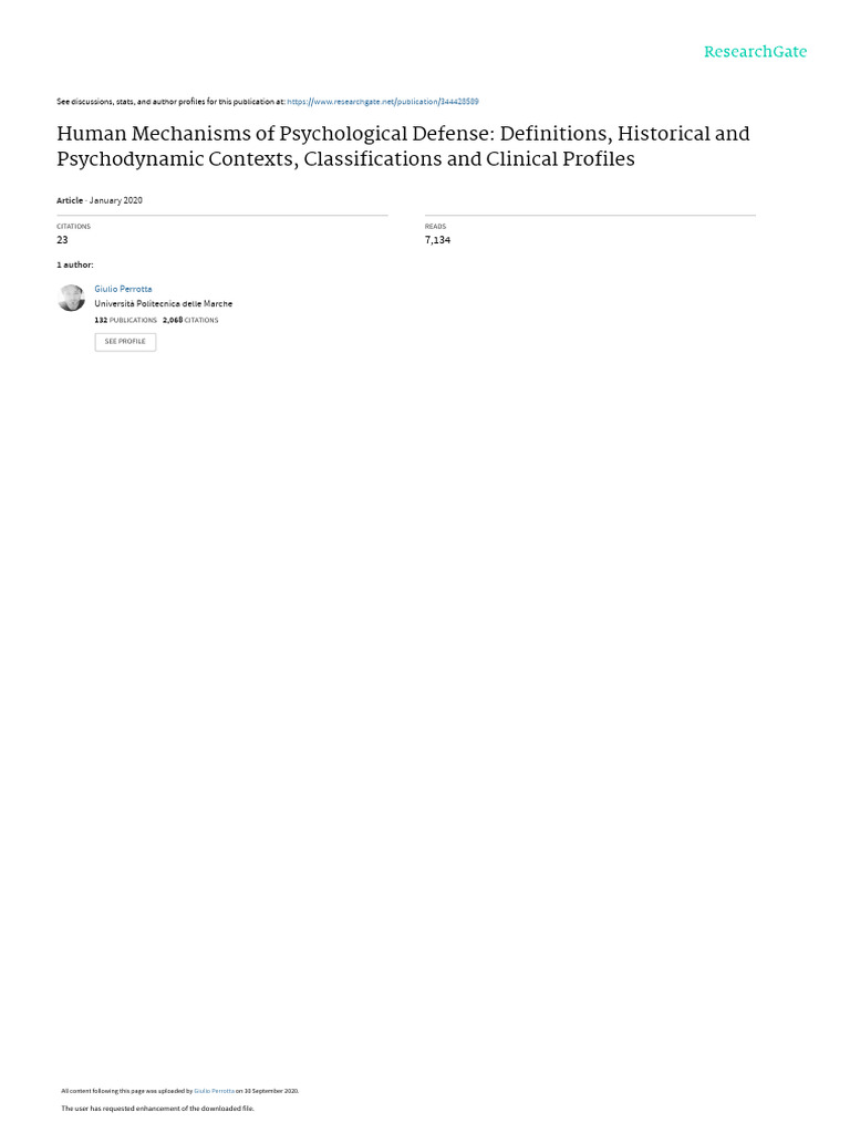 27 HumanMechanismsDefense2 20 | PDF | Neurosis | Borderline Personality ...