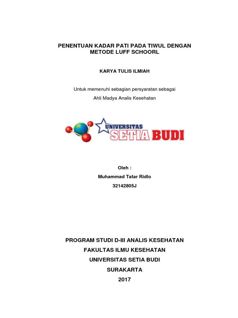 Penentuan Kadar Pati Pada Tiwul Dengan Metode Luff Schoorl | PDF | Bisnis