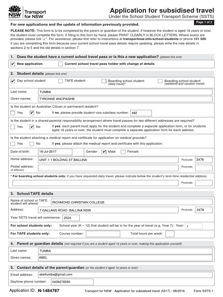 N-1484787 - SSTS New Application | PDF | Government | Justice