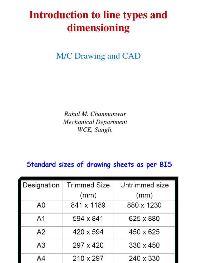 Introduction To Line Types and Dimensioning | PDF | Drawing