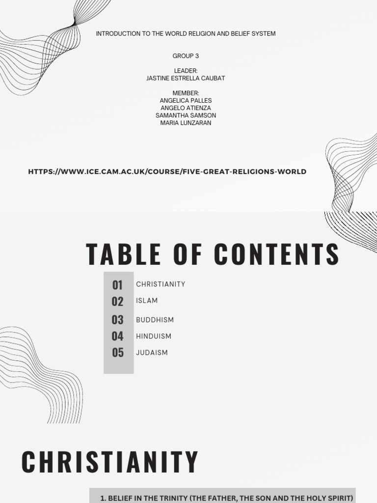 Introduction To The World Religion and Belief System (Group 3 ...