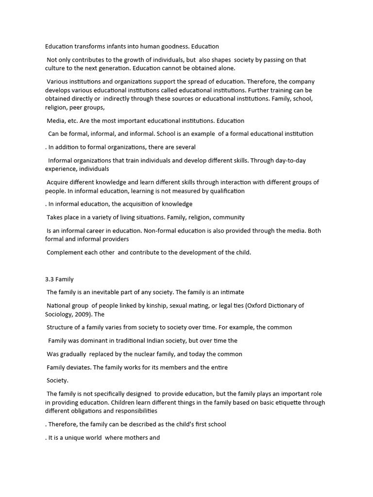 The Role of Family and Schools in Education | PDF | Family | Schools