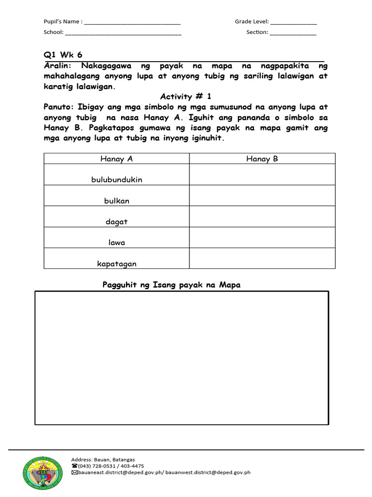 AP3 Worksheets Q1 WK 6 | PDF