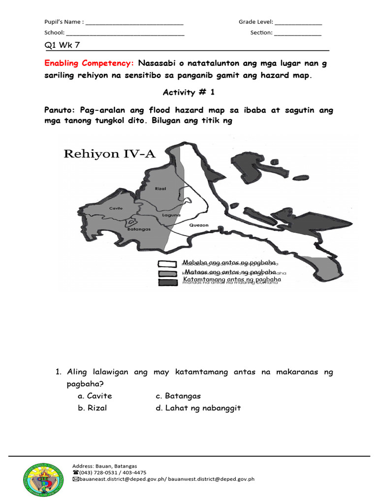 AP3 Worksheets Q1 WK 7 | PDF