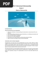 CHAPTER 01 Introduction To Professional Salesmanship | PDF | Sales ...