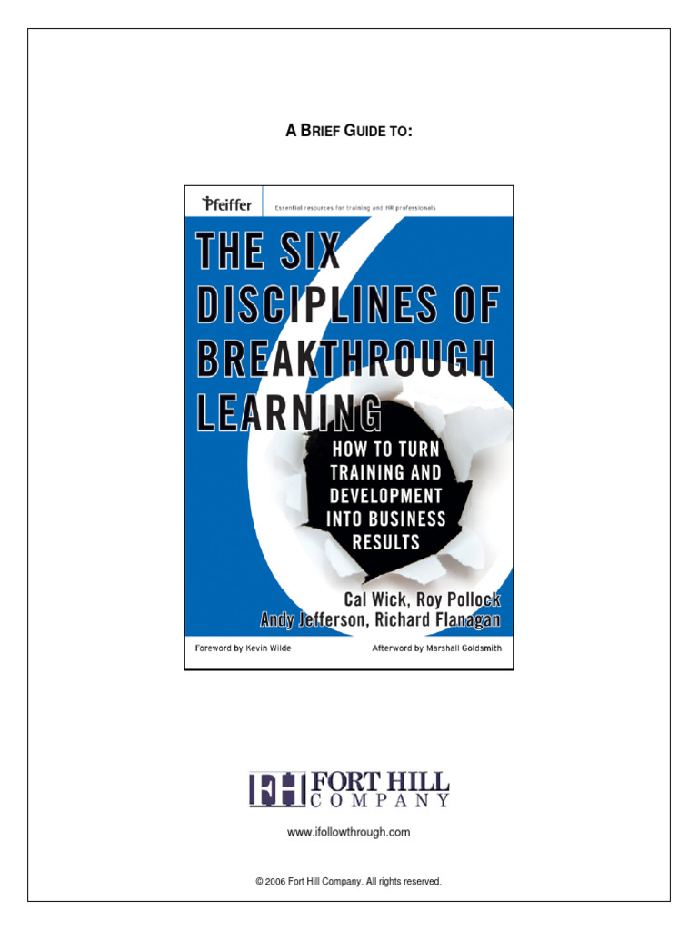 Six Disciplines Guide | PDF | Learning | Goal Setting